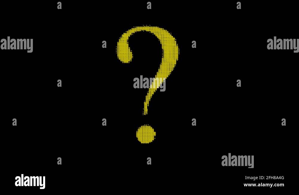 ASCII question mark glitch yellow Stock Video Footage - Alamy