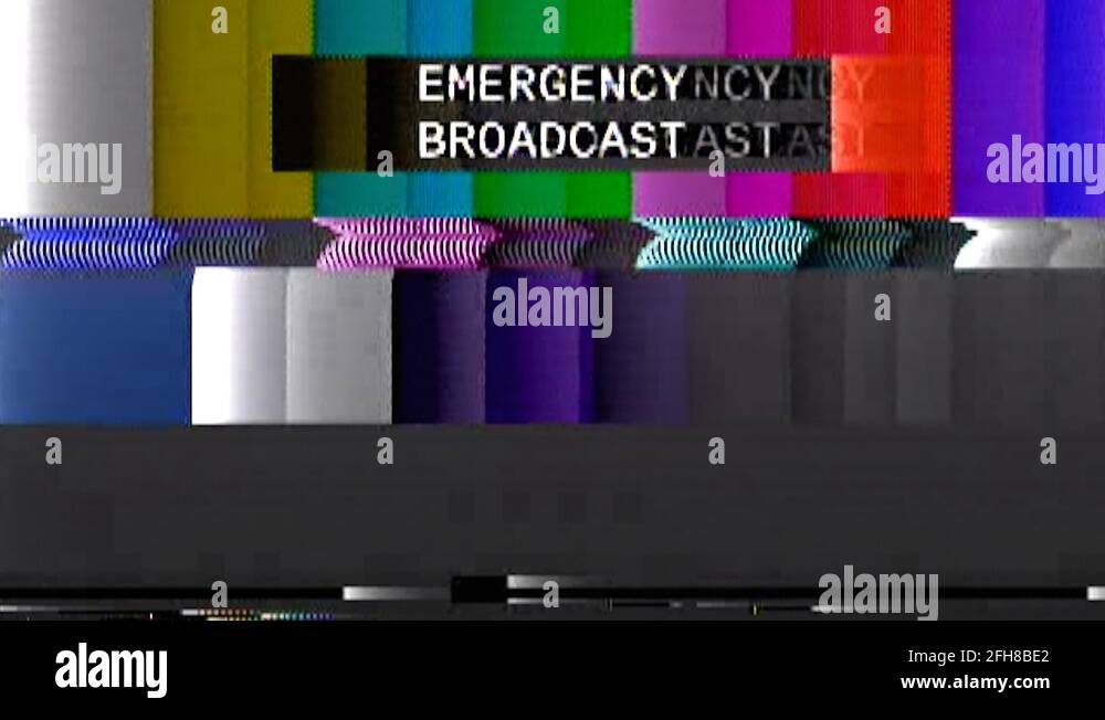Analog SMPTE color bars tv emergency broadcast Stock Video Footage - Alamy