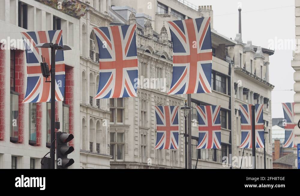 Flags union jack flags street Stock Videos & Footage - HD and 4K Video ...