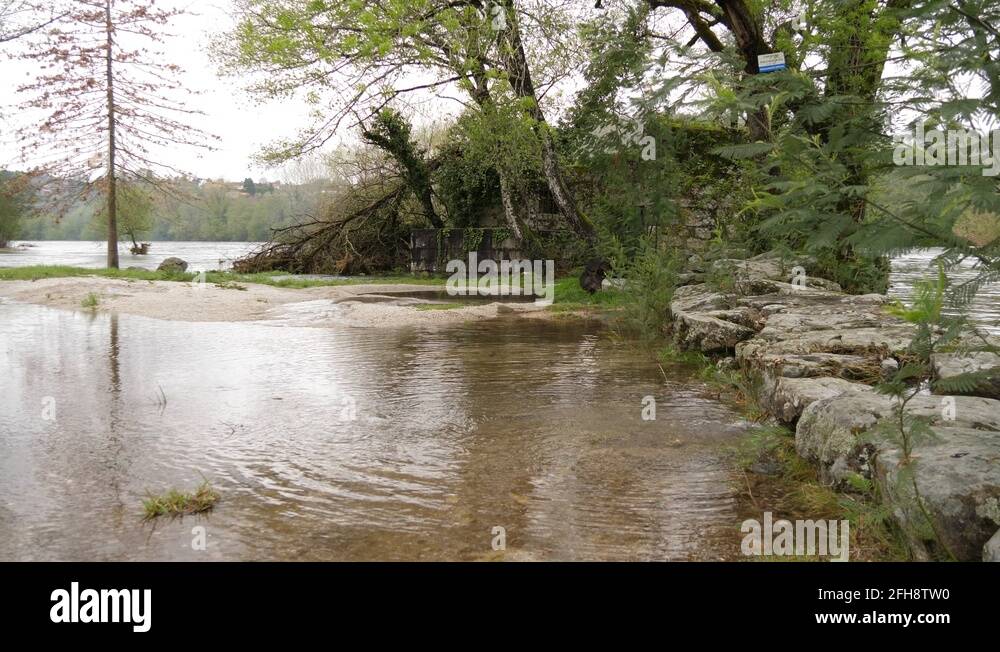 overflowing river with raging water 4k Stock Video Footage - Alamy