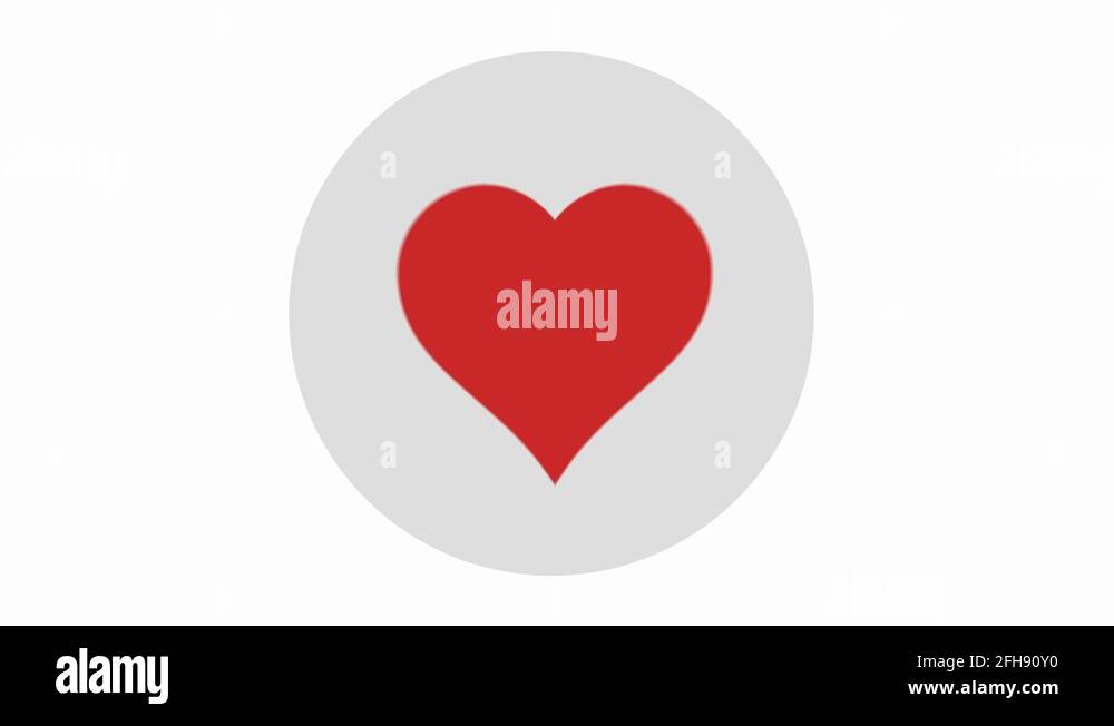 Beating Heart Icon Symbol Animation, Social Love Isolated Sign Animated ...