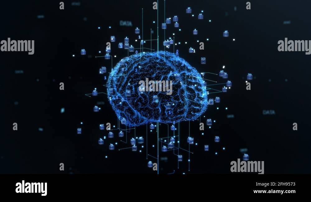 Concept of the Digital Brain of Artificial Intelligence Machine Stock ...