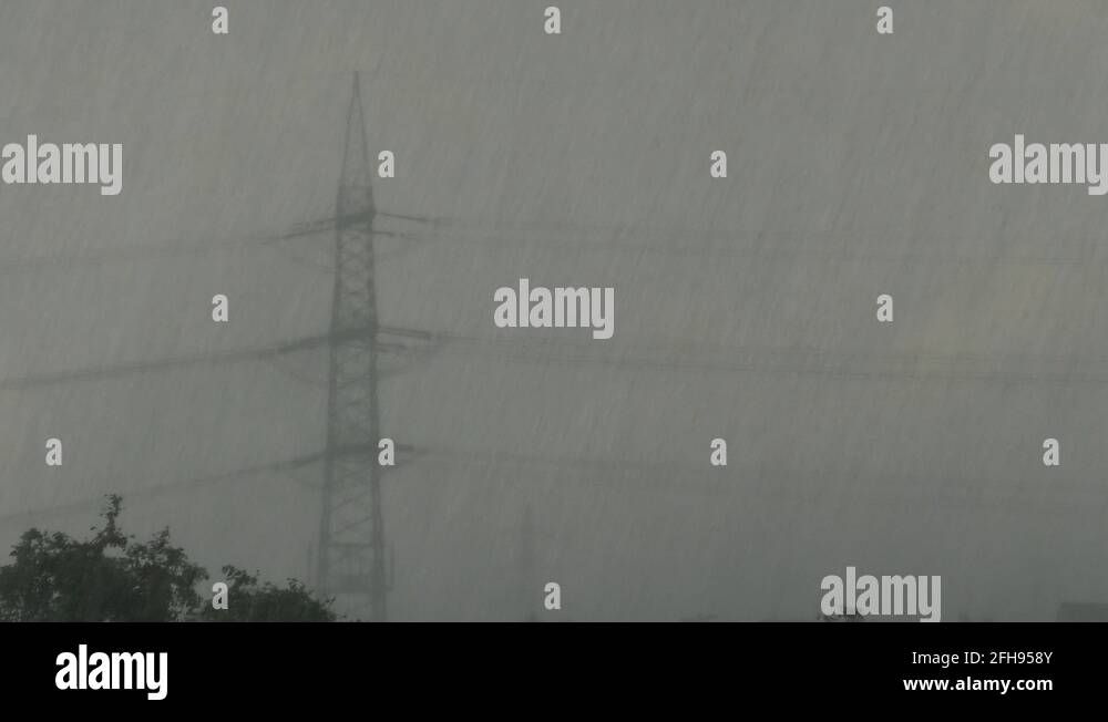 Pylon in the rain Stock Videos & Footage - HD and 4K Video Clips - Alamy