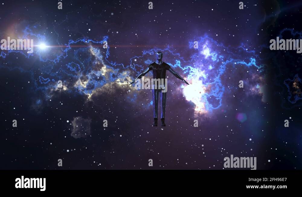 Humanoid robot man in space Stock Videos & Footage - HD and 4K Video ...