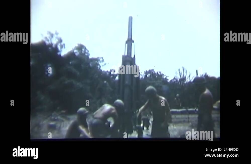 Soldiers aim and fire the missile - 1968 Stock Video Footage - Alamy