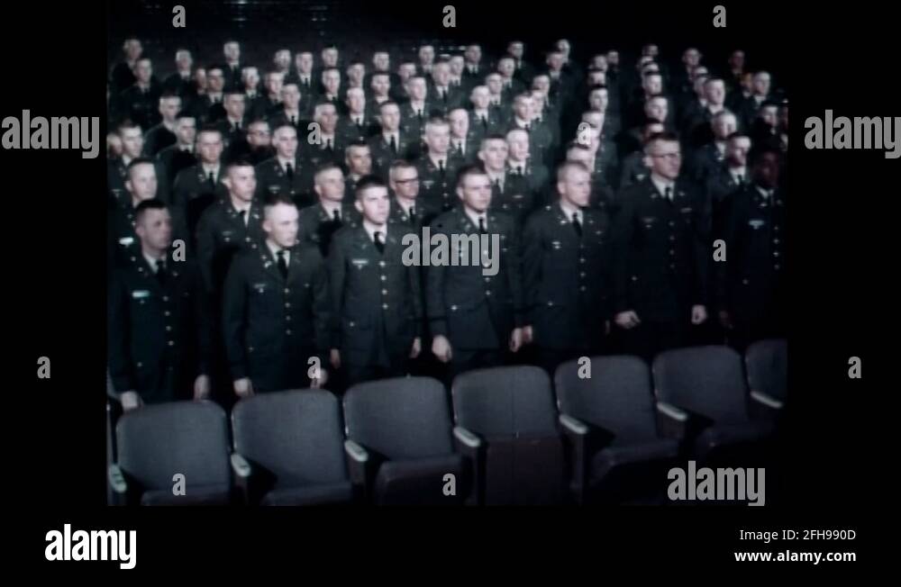 Cadets take oath during their graduation - 1967 Stock Video Footage - Alamy