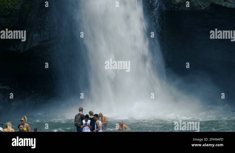 Tourists bathing in waterfall Stock Videos & Footage - HD and 4K Video ...