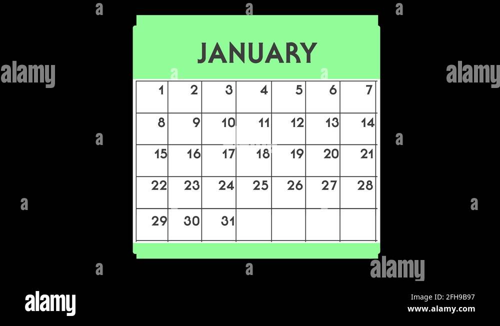 2D animated Calendar - October graphic Stock Video Footage - Alamy