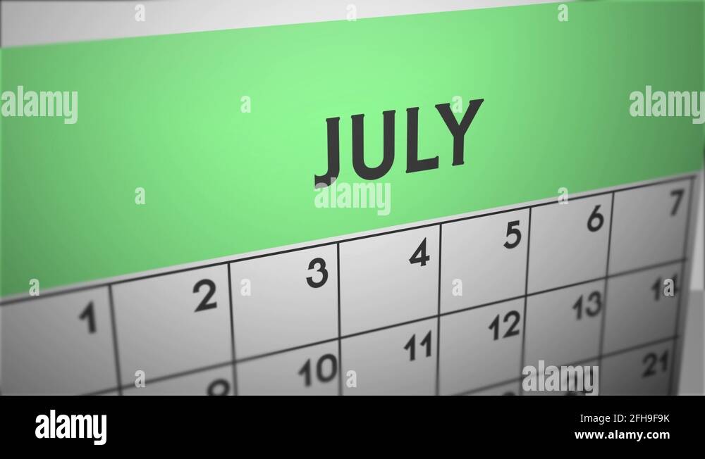 July calendar illustration Stock Videos & Footage - HD and 4K Video ...