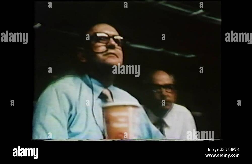 People cheer as the astronauts as they land on earth - 1975 Stock Video ...