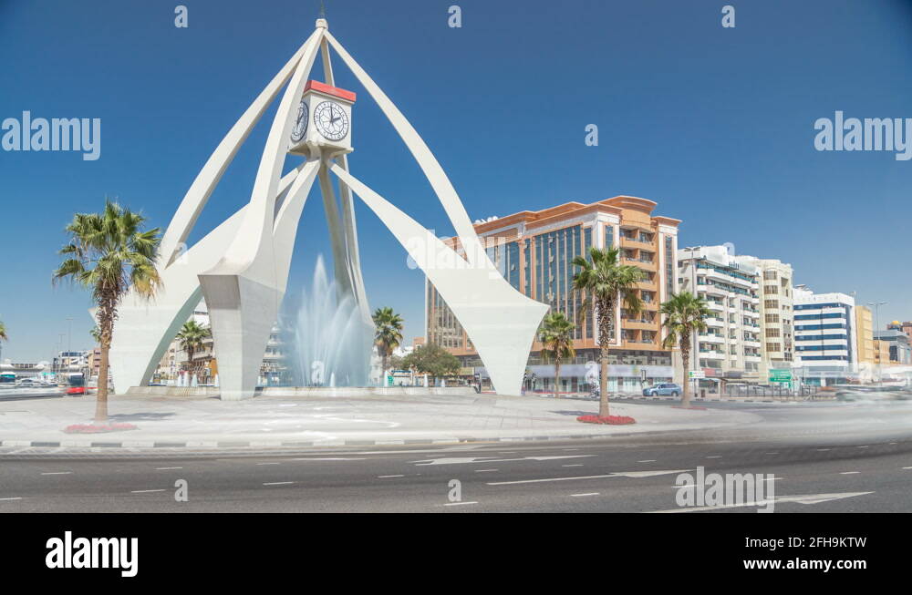Deira clock tower roundabout Stock Videos & Footage - HD and 4K Video ...