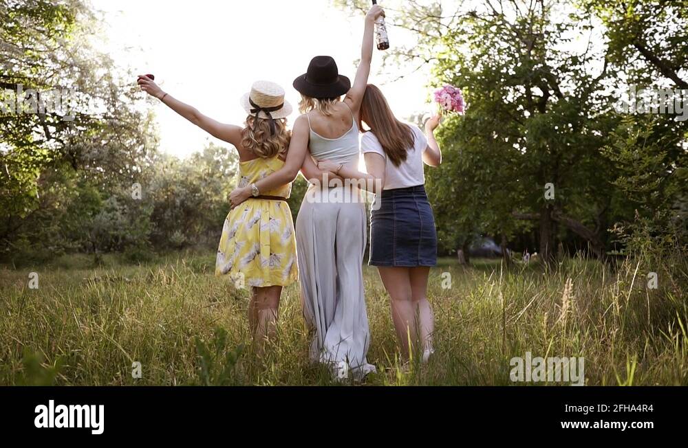 Hug three people back view not child Stock Videos & Footage - HD and 4K ...