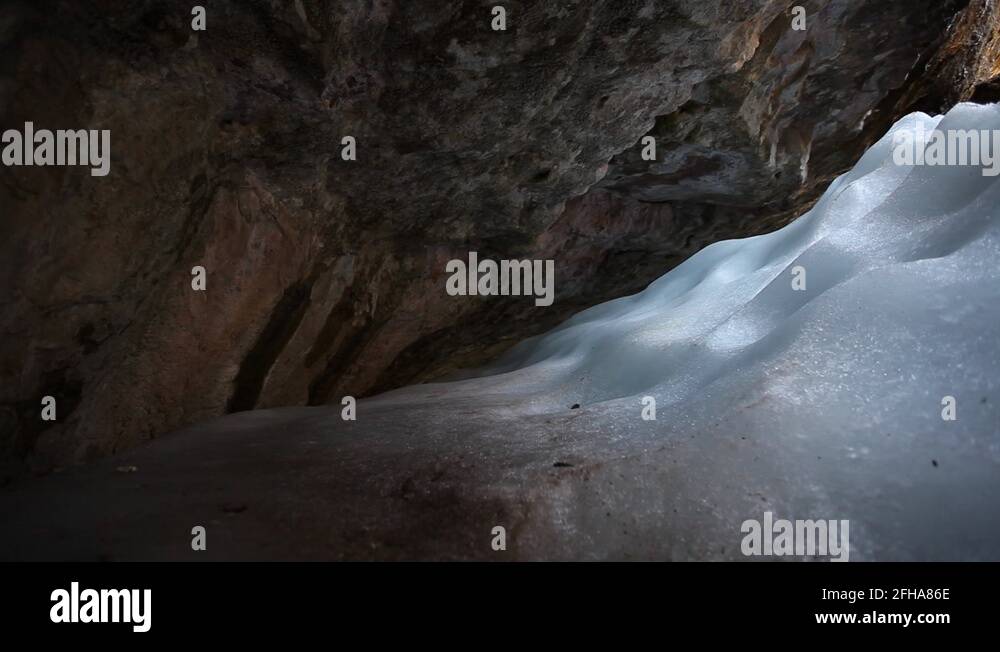 Melting ice in a frozen cave in Alberta Stock Video Footage - Alamy
