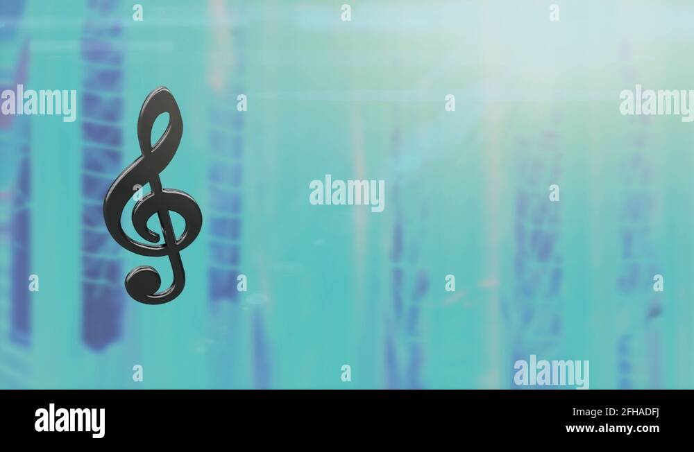 music background with music key render 3D Stock Video Footage - Alamy