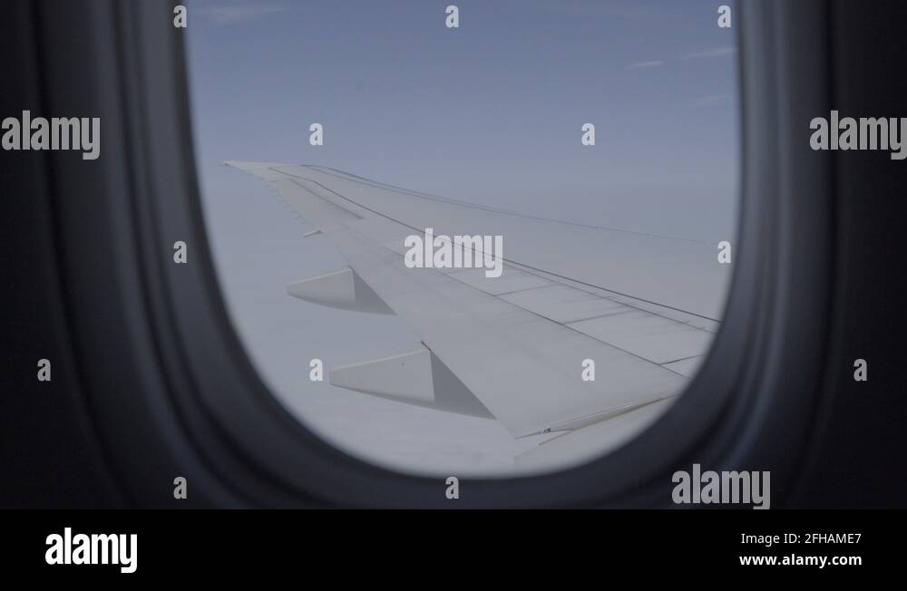 Window - Modern Jumbojet Passenger Airplane American Boeing 777 Flying ...