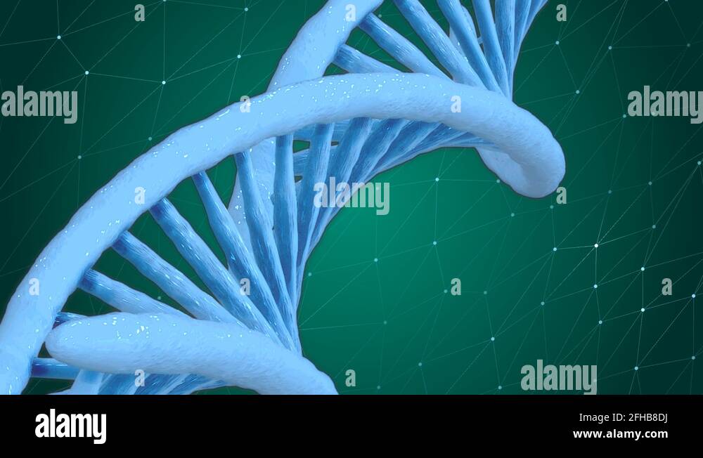 Rotating DNA Motion Video with Scientific Background, 3D DNA Stock ...