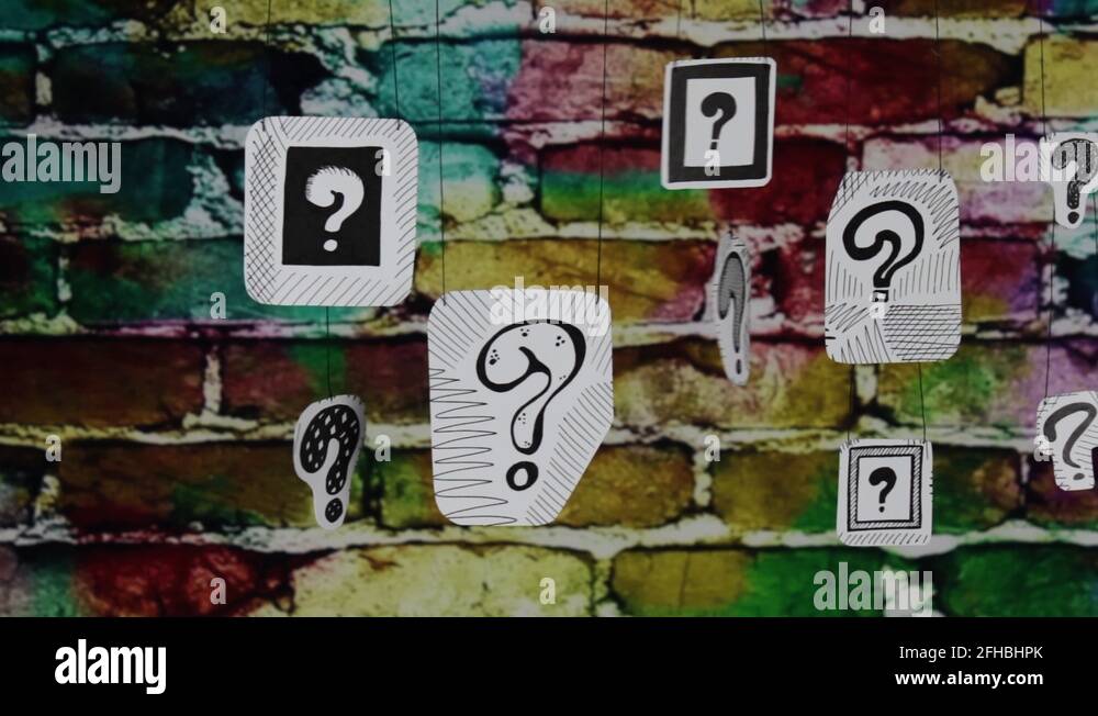 Question marks and color background scroll Stock Video Footage - Alamy