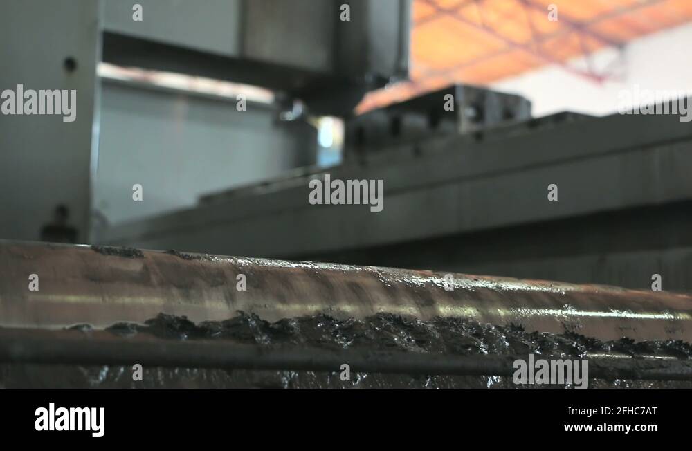 Cylinder head and block resurfacing. Engine block repair process Stock ...