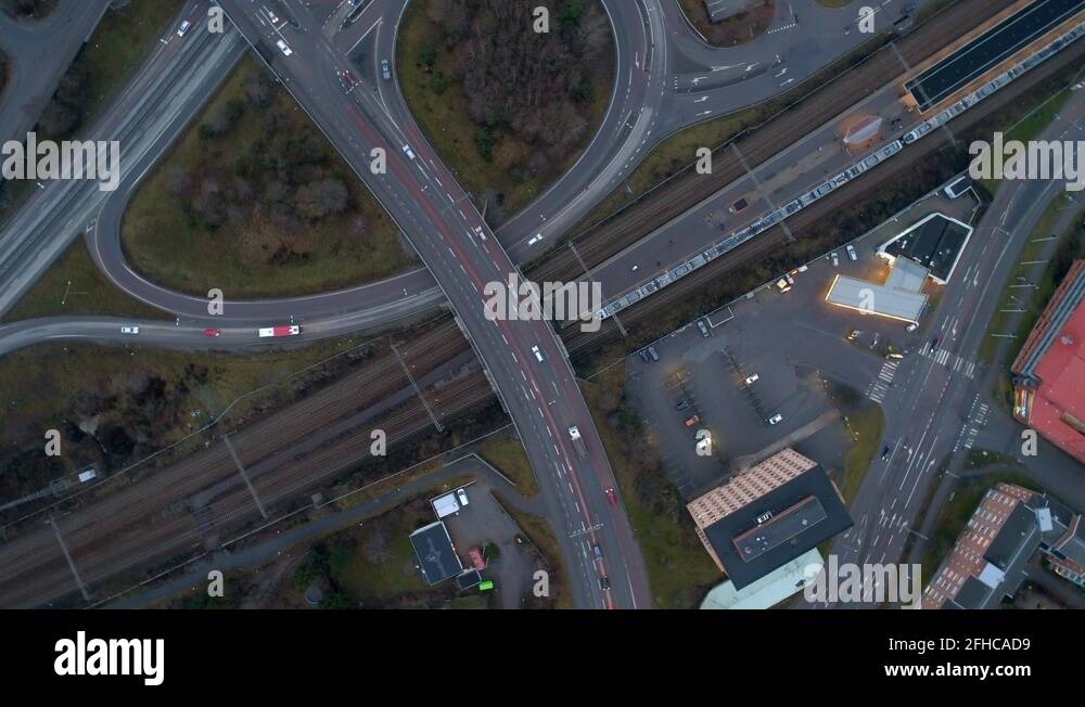 Intersection crossing railway track junction Stock Videos & Footage ...