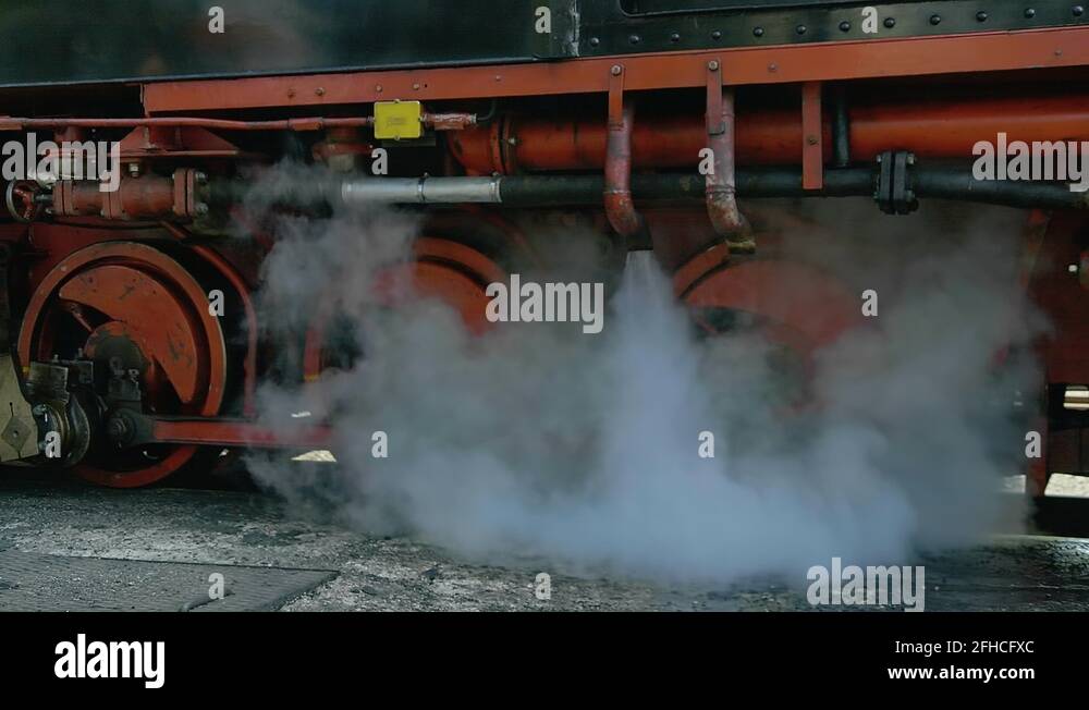 Old Historic Narrow Gauge Railway Steam Locomotive Train Slow Motion ...