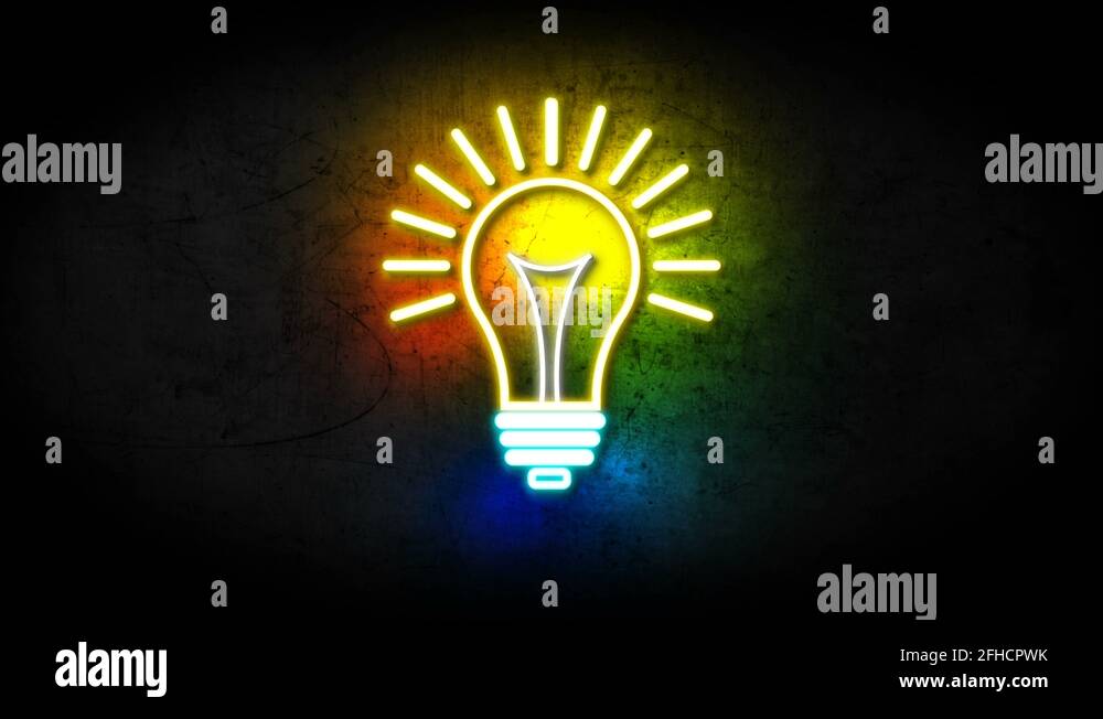 Ideas factory sign. creativity and new idea concept loop. light bulb ...