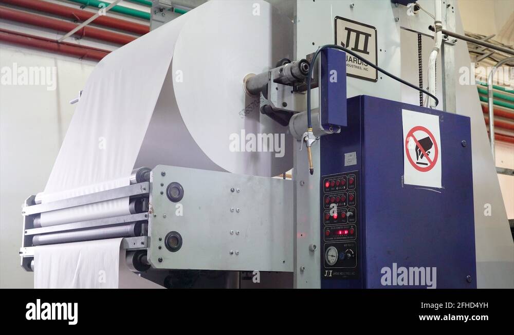 Industrial machine typography production. Printing of Posters ...