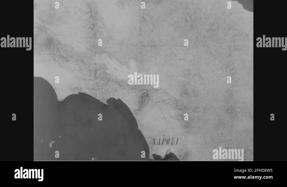 Geographical location of the Liri valley and its terrain - 1945 Stock ...