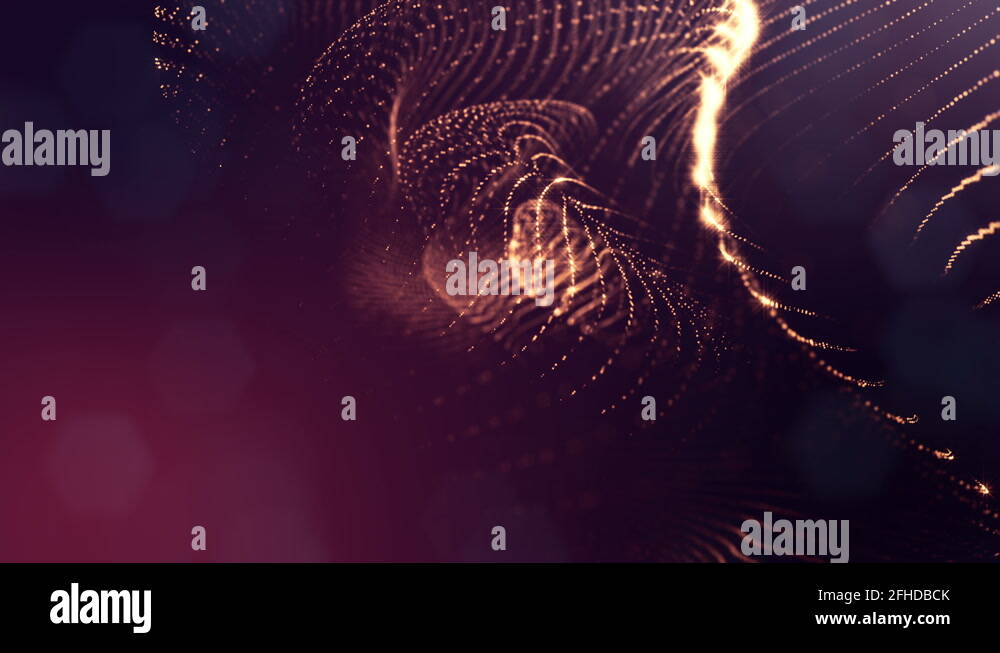 Abstract dark background as a loopable sequence with glow particles and depth of Stock Video ...