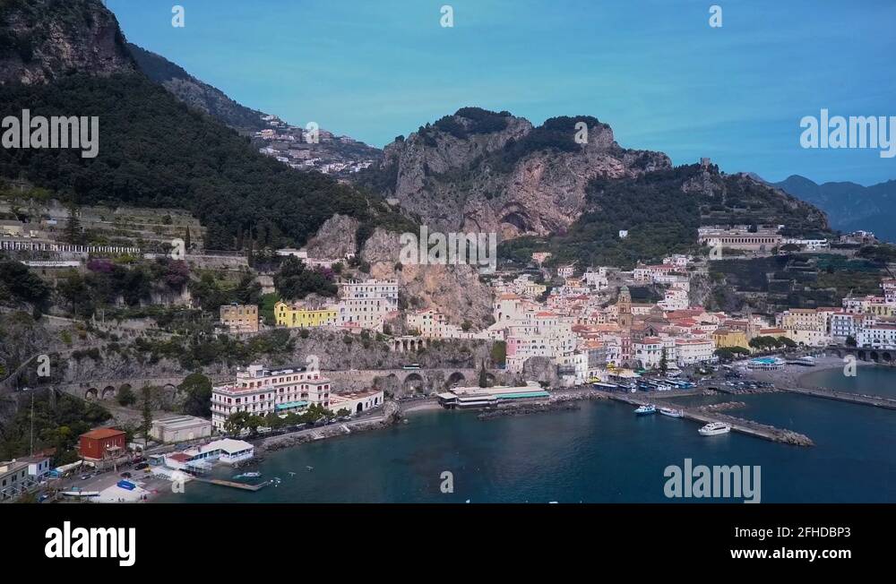 Amalfi Coast Drone Aerial Stock Video Footage - Alamy