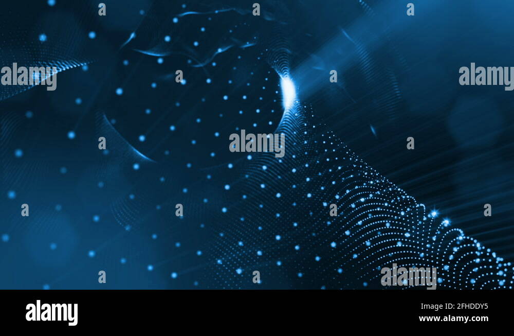Abstract blue background as a loopable sequence with glow particles and depth of Stock Video ...
