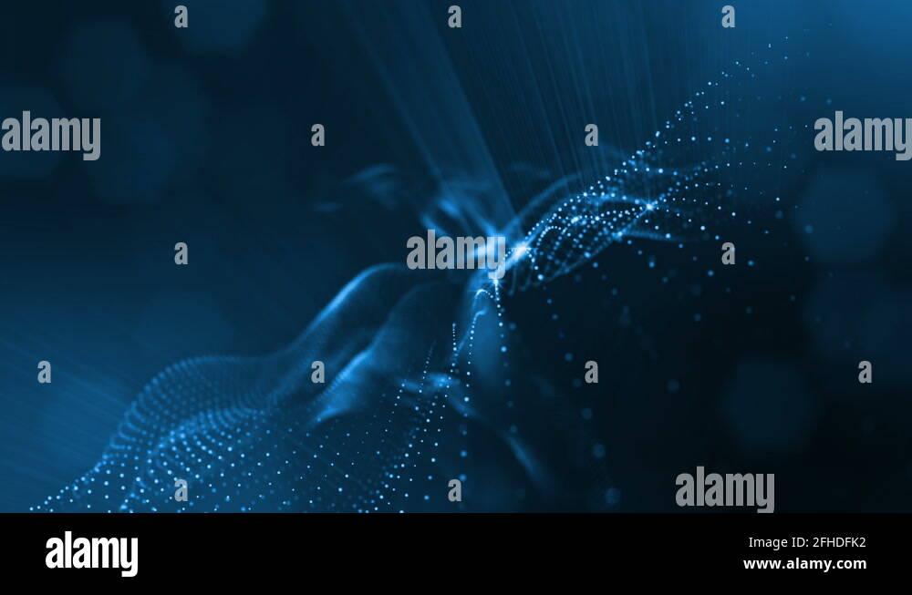 Abstract blue background as a loopable sequence with glow particles and depth of Stock Video ...