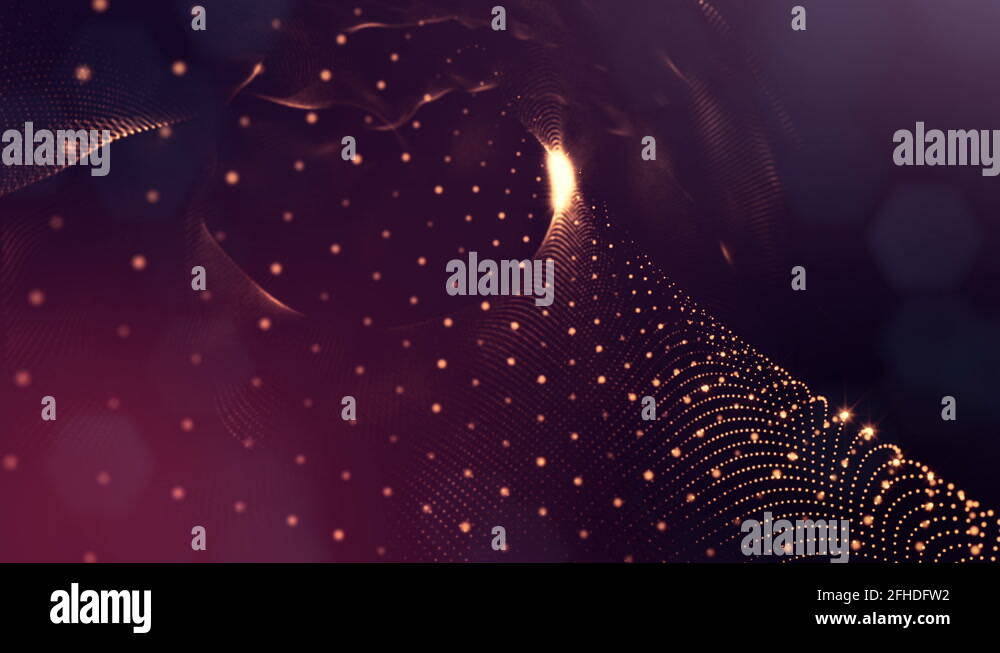Abstract dark background as a loopable sequence with glow particles and depth of Stock Video ...