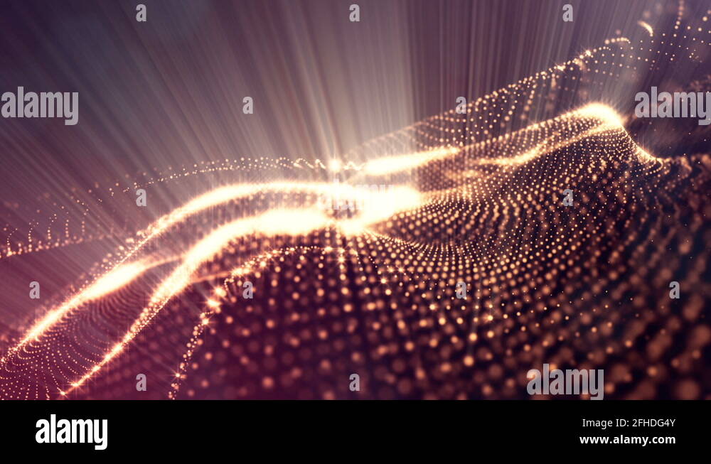 Abstract dark background as a loopable sequence with glow particles and depth of Stock Video ...