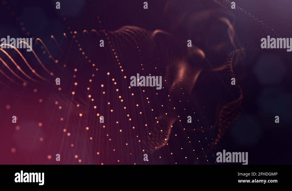 Abstract dark background as a loopable sequence with glow particles and depth of Stock Video ...