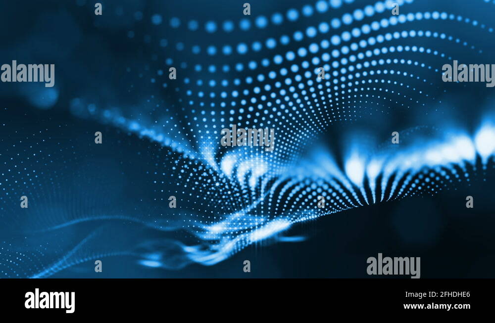 Abstract blue background as a loopable sequence with glow particles and depth of Stock Video ...