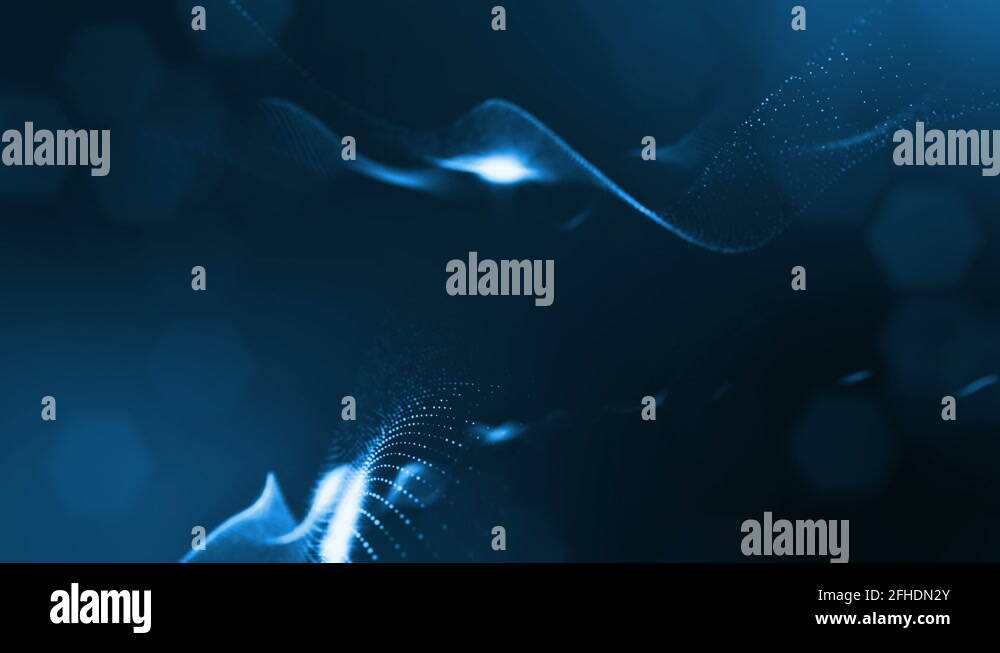Abstract blue background as a loopable sequence with glow particles and depth of Stock Video ...