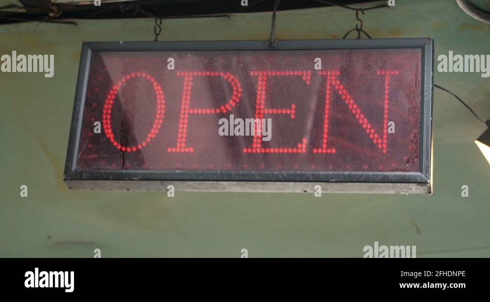 Red neon open sign Stock Videos & Footage - HD and 4K Video Clips - Alamy