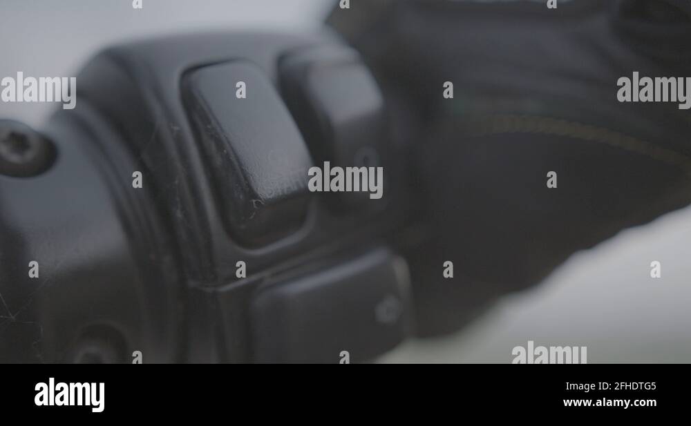 Pushing the startbutton on a Harley Davidson Stock Video Footage - Alamy