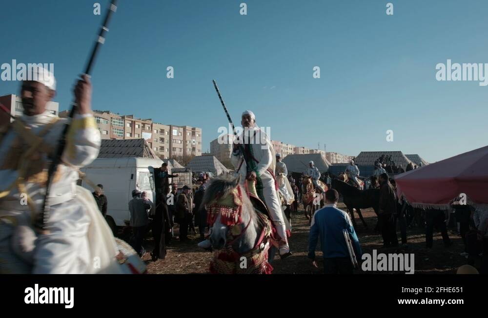 Traditional fantasia festival in morocco Stock Videos & Footage - HD ...