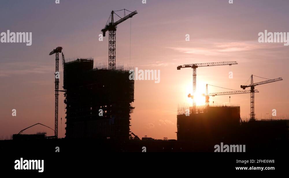 Construction site sunset Stock Videos & Footage - HD and 4K Video Clips ...