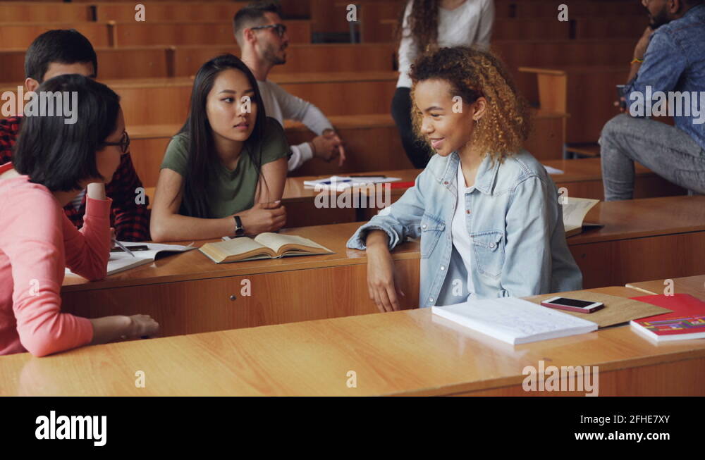 Classroom teenagers smiling relaxed Stock Videos & Footage - HD and 4K ...