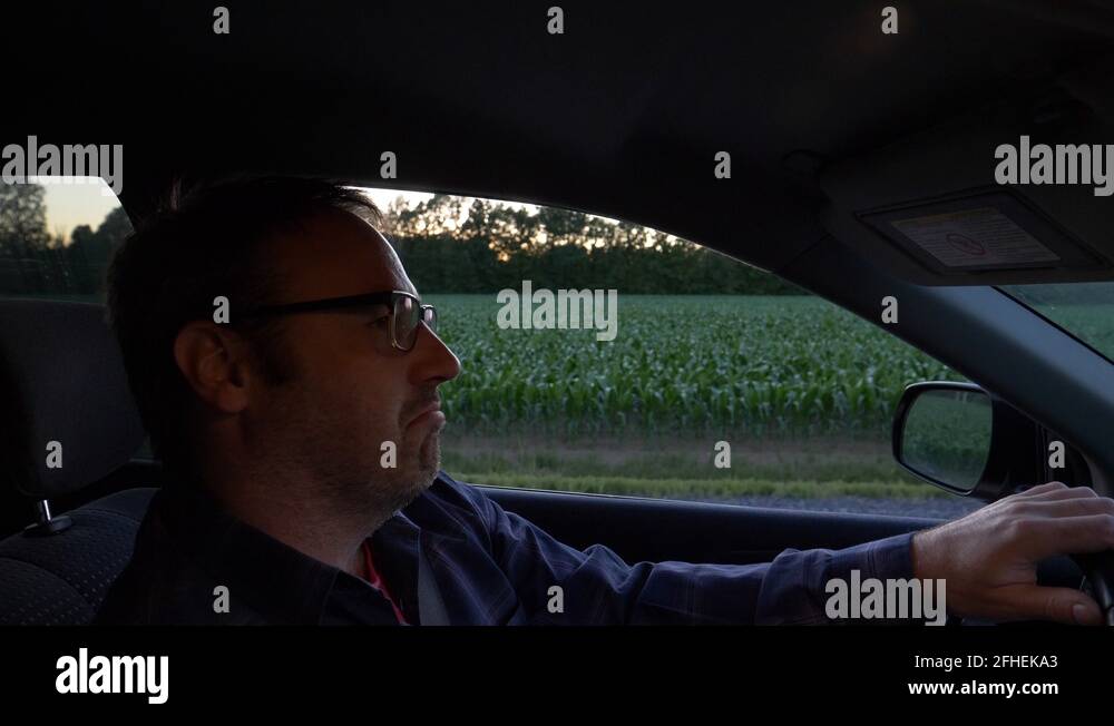 Sad Man Driving a Car Crying Desperate Emotions Stock Video Footage - Alamy
