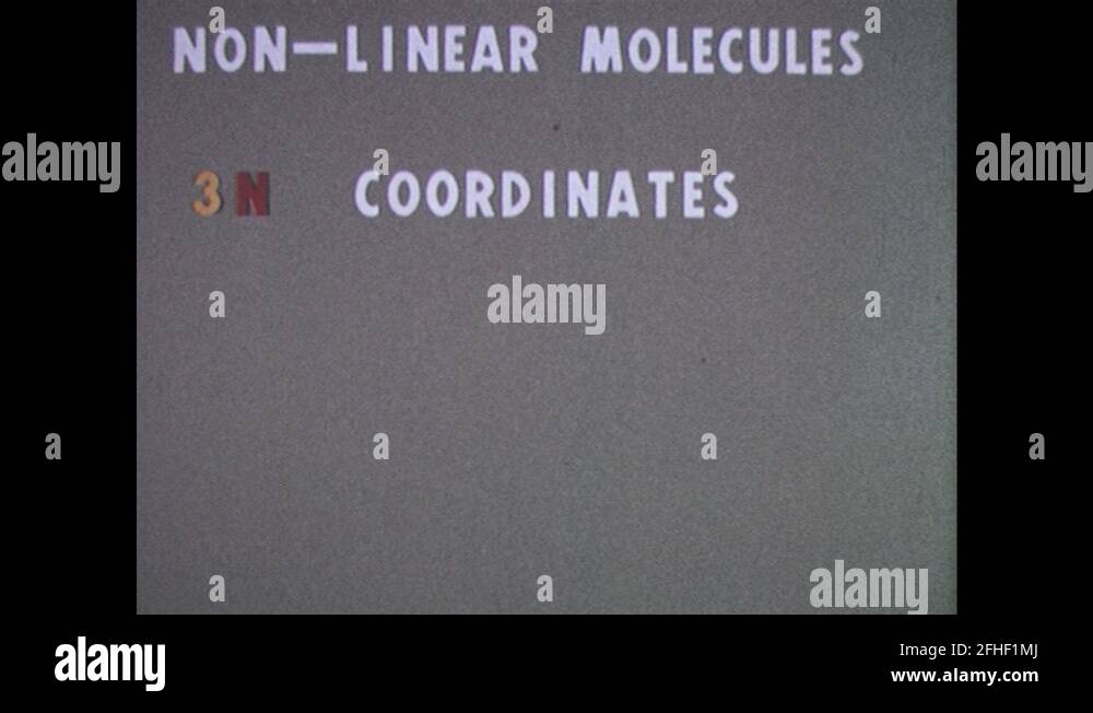 1960s: Non-linear molecules. 3N coordinates. Diagram of molecule moving ...