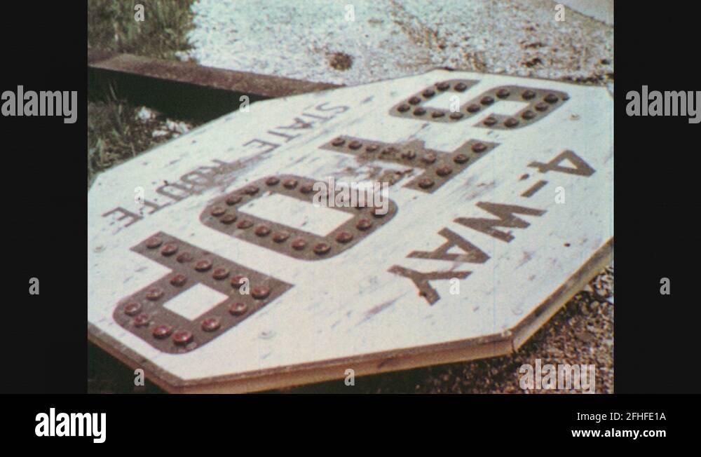 Stop sign on the ground Stock Videos & Footage - HD and 4K Video Clips ...