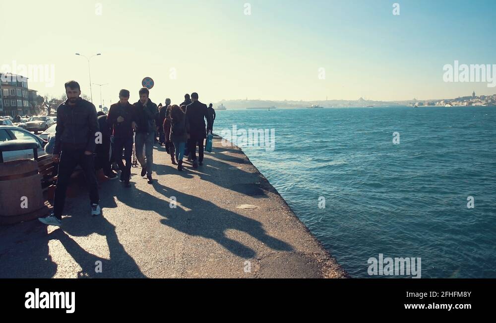 People walking along seafront Stock Videos & Footage - HD and 4K Video ...