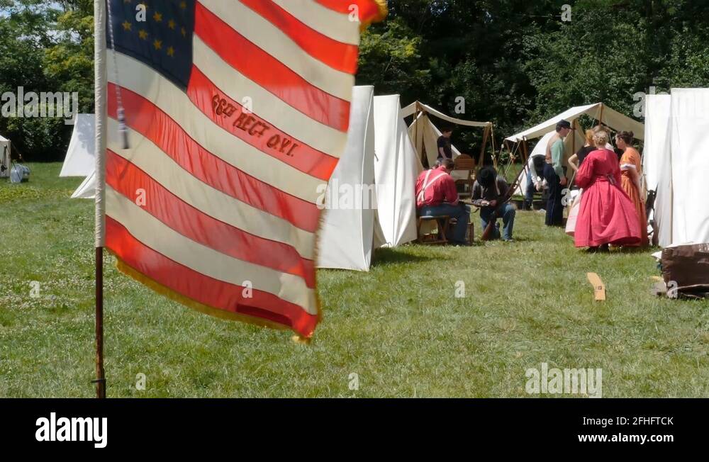 American Civil War tent camp in 4K Stock Video Footage - Alamy