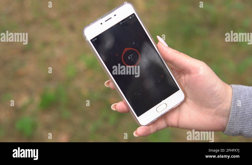 Determine the direction of travel using the compass application in the ...