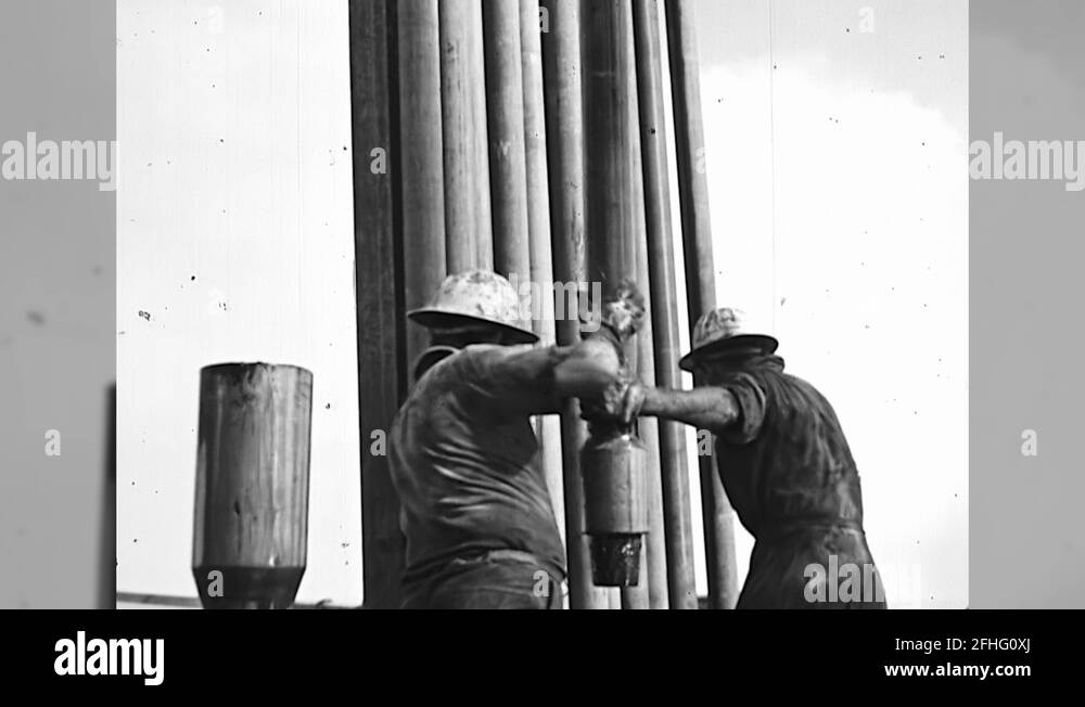 1960s WORKERS Oil Well Rig Drill Drilling For Natural Gas Vintage Film ...
