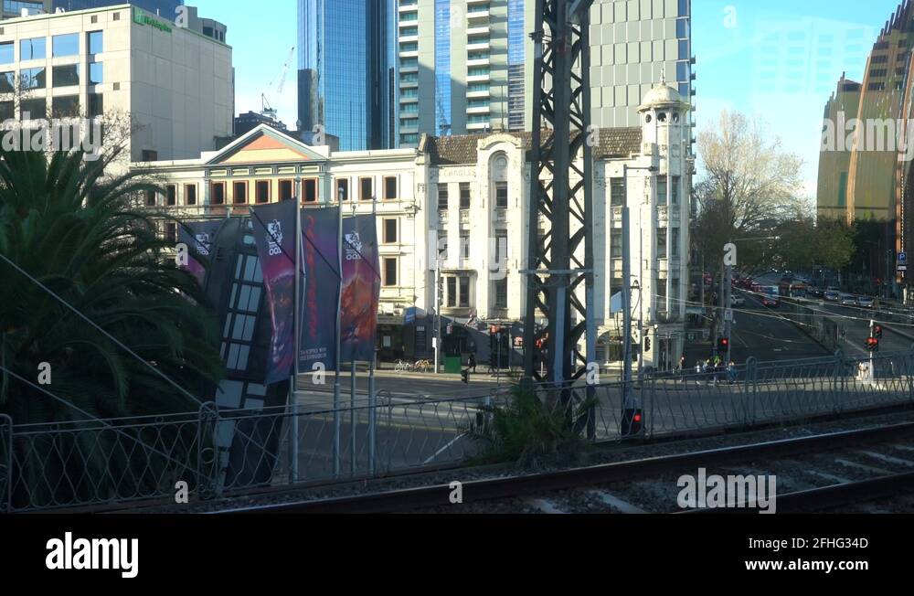 4k Melbourne Train Ride, View from inside of cabin Stock Video Footage ...