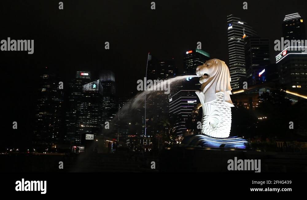 Singapore merlion view merlion statue Stock Videos & Footage - HD and ...
